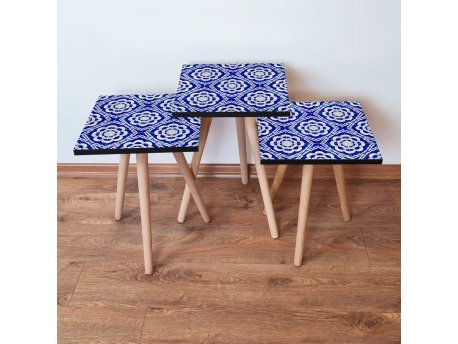 HANAH HOME Set 3 stočića 3Shp45 Navy Blue