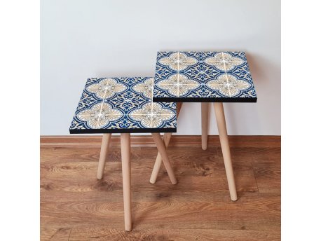 HANAH HOME Set 2 stočića 2Shp40 Navy Blue