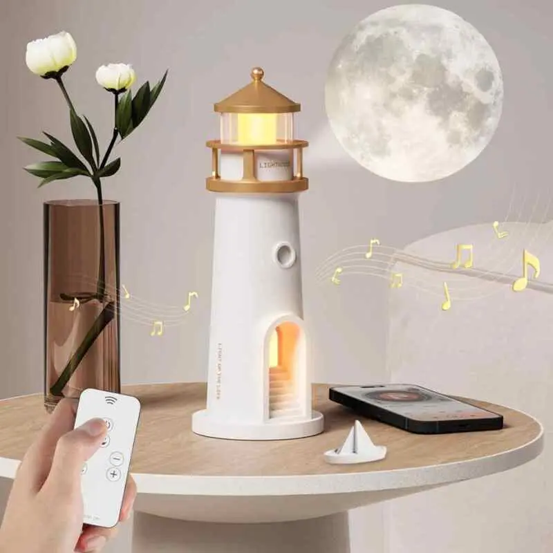 LED ambient lampa Svetionik sa BT zvucnikom JWD,daljinskim upravljac
