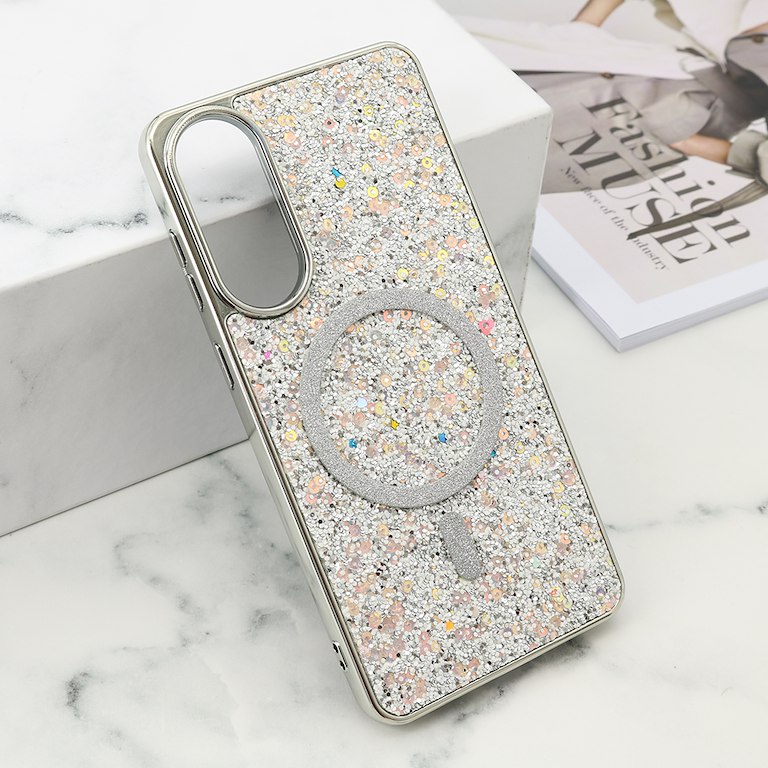 Zastitna maska (futrola) GLAM GLOW MagSafe - Samsung S937 Galaxy S25 Edge 5G zlatna (MS)