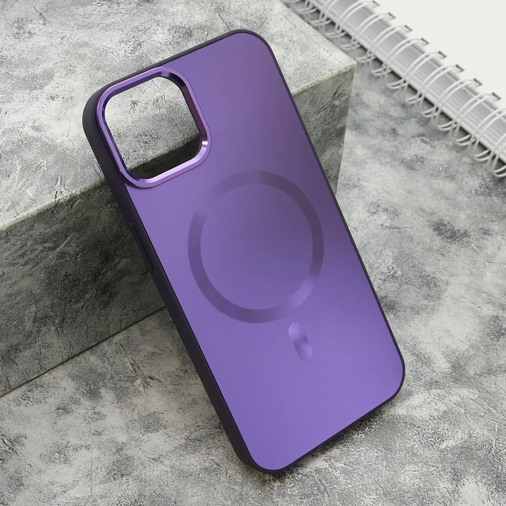 Futrola COLOR METAL MagSafe za iPhone 13 (6.1) ljubicasta