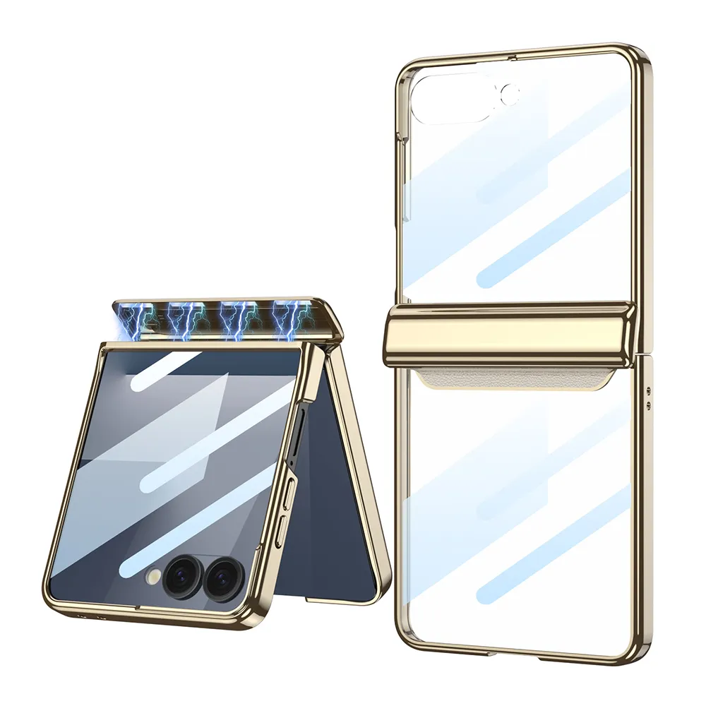 Futrola LINES II za Samsung F751B Galaxy Z Flip 7 5G zlatna (GKK case)
