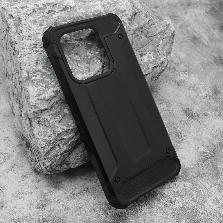 Zastitna maska (futrola) DEFENDER II - Xiaomi Redmi Note 14 4G crna (MS)