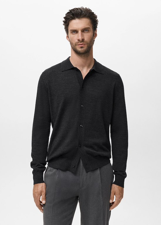 100% MERINO WOOL CARDIGAN