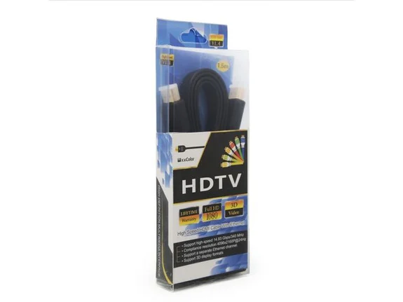 Kabl Flet HDMI na HDMI 1.5m crni