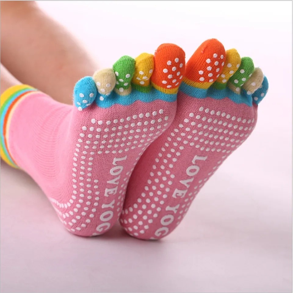 Love Yoga neklizajuce zenske carape 36-40 Roze NOVO
