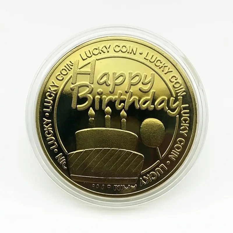 Poklon novcic Happy Birthday Gold NOVO