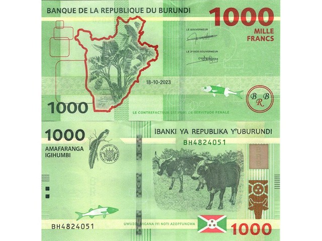 BURUNDI 1000 Francs 2023 UNC, P-51