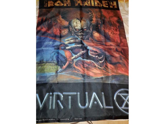 Iron Maiden Virtual XI zastava sa potpisom Bayley-a !