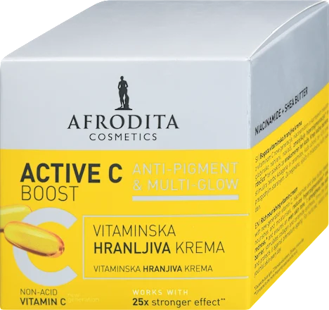 AFRODITA
ACTIVE C BOOST VITAMINSKA HRANLJIVA KREMA, 50 ml