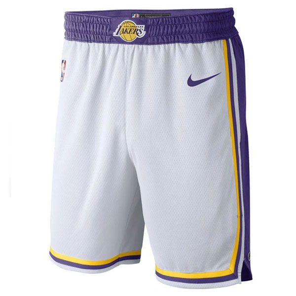 NBA LOS ANGELES LAKERS SWINGMAN SHORTS 'WHITE/FIELD PURPLE'