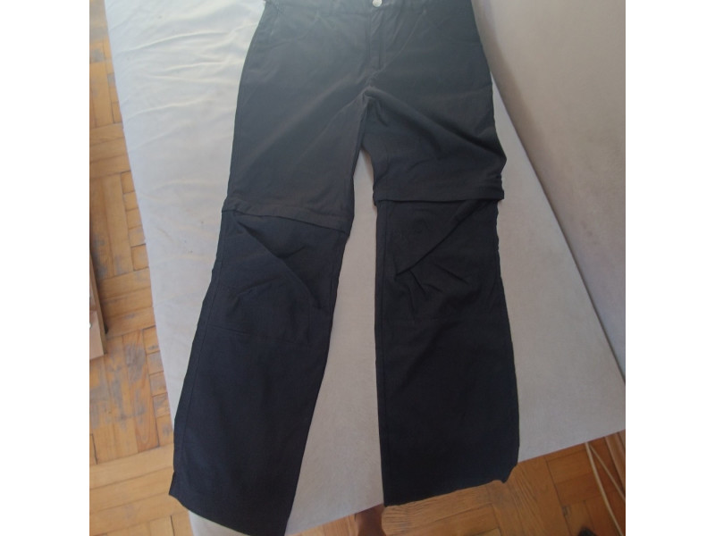 Pantalone planinarske crne ili šorc 2 u 1 Crivit S-M