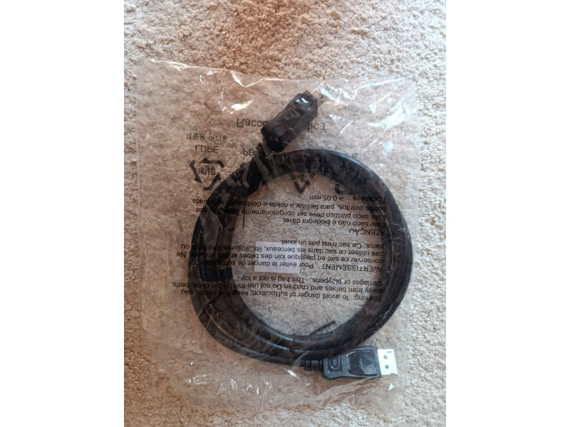 DisplayPort na DisplayPort digital interface kabl 1m.