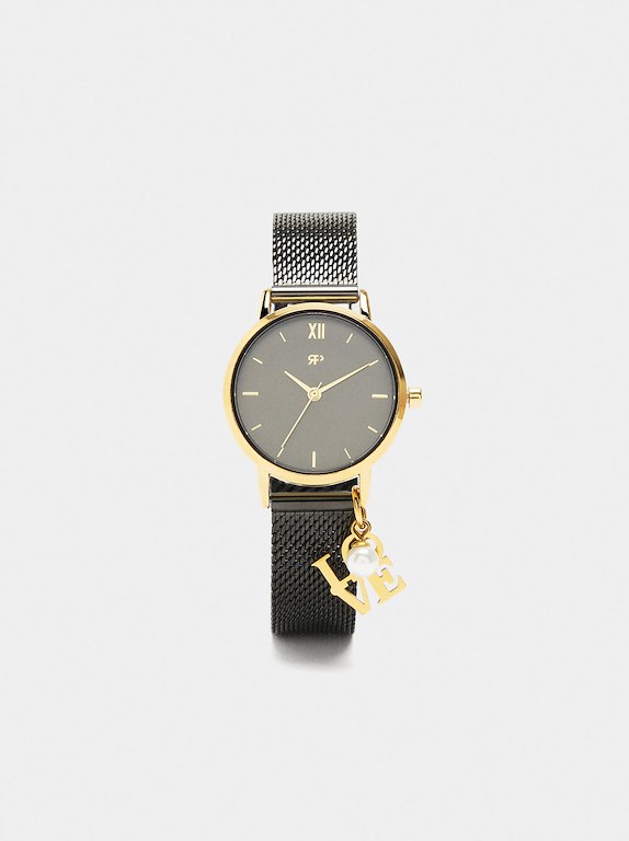 WATCH MESH METALLIC CHARM LOVE