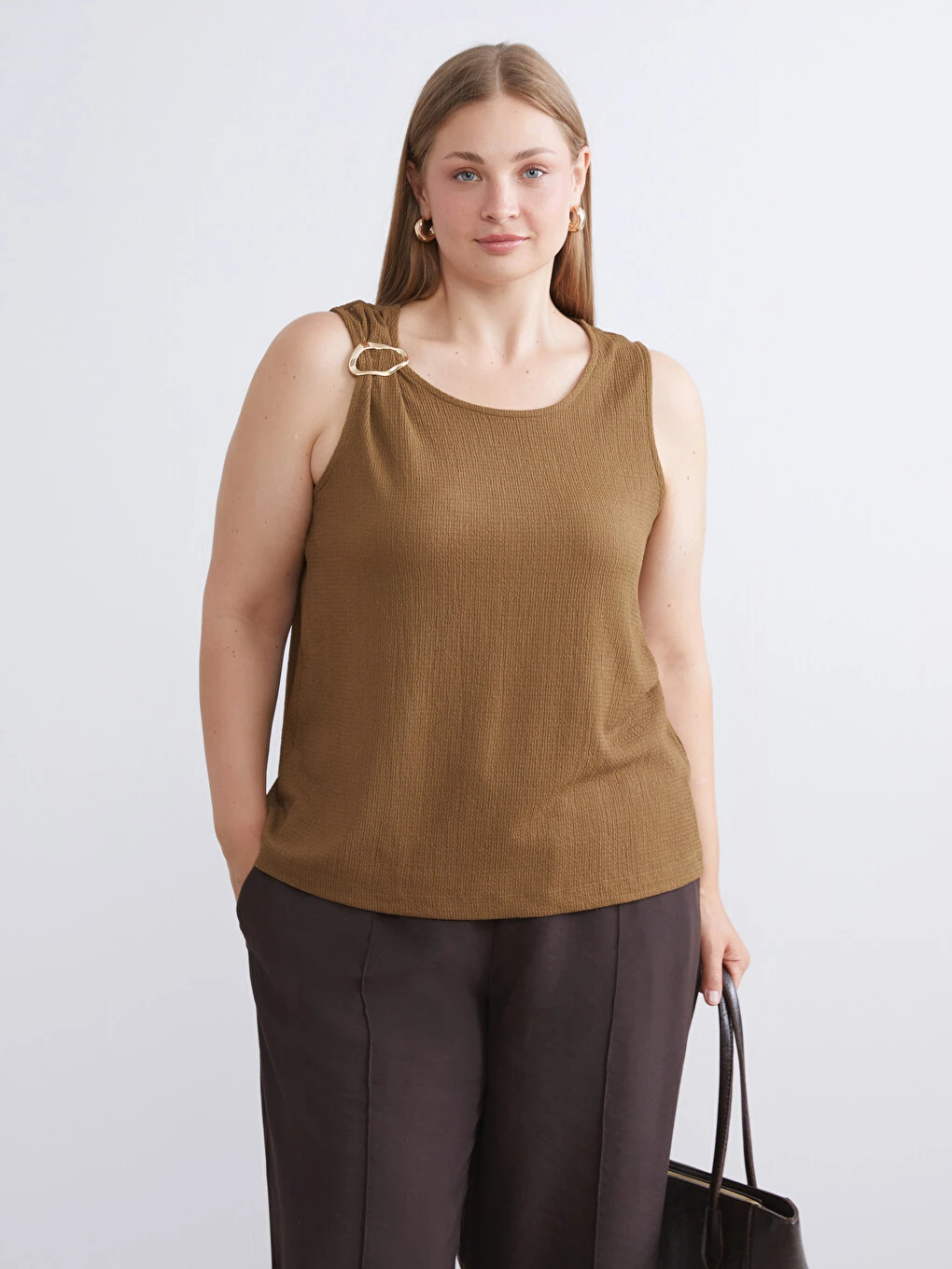 LCW EVERYDAY Bluza Sa Okruglim Izrezom I Teksturom