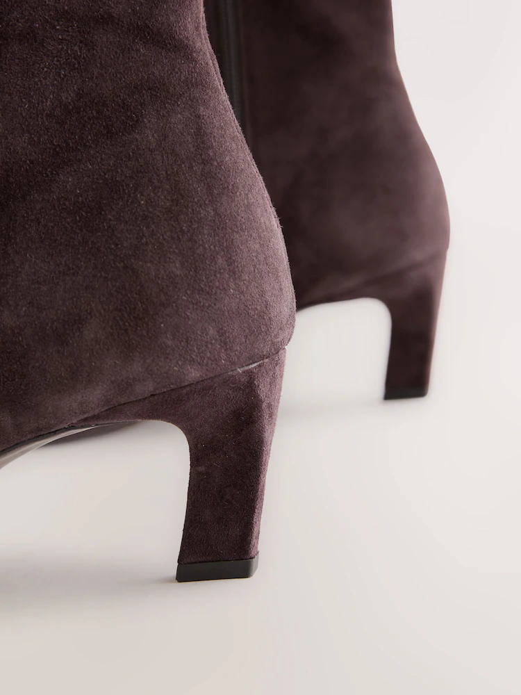 Čokolada Braon Suede - Forever Comfort® Chisel Toe Heeled Ankle Boots