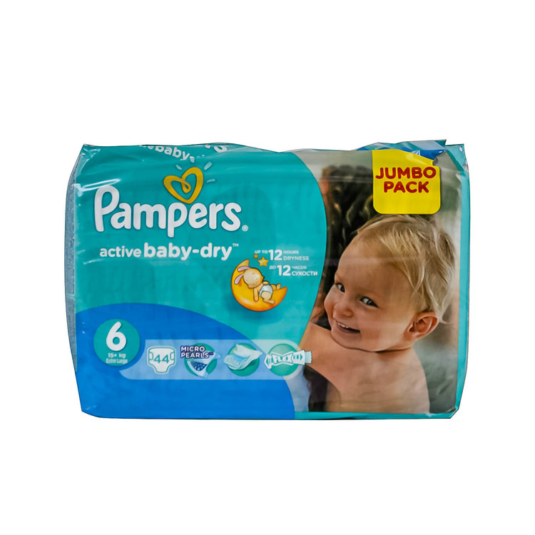 Pampers active baby-dry pelene 15+kg 44kom