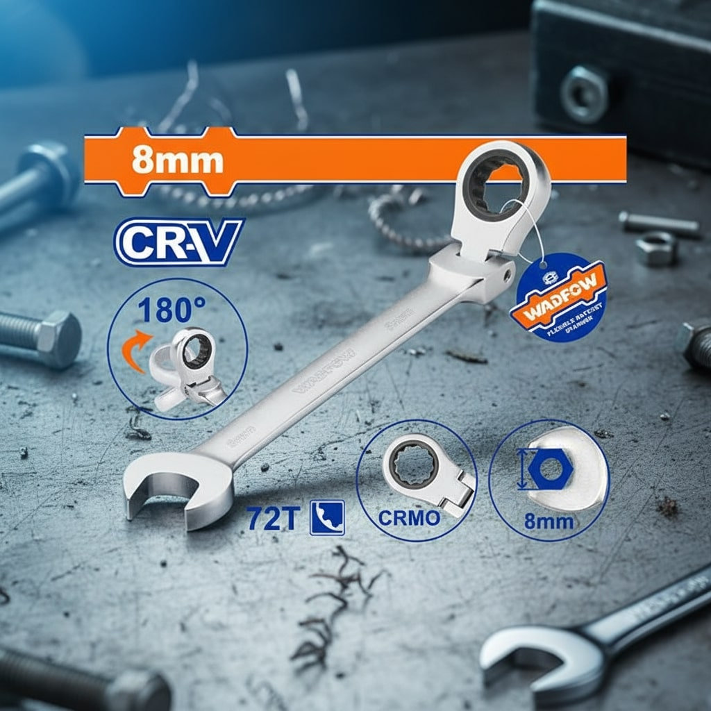 WSA6108 VILASTI KLJUČ SA RAČNOM I KRCKALICOM 8 mm WADFOW
Dobijaj najnovije ponude na email
