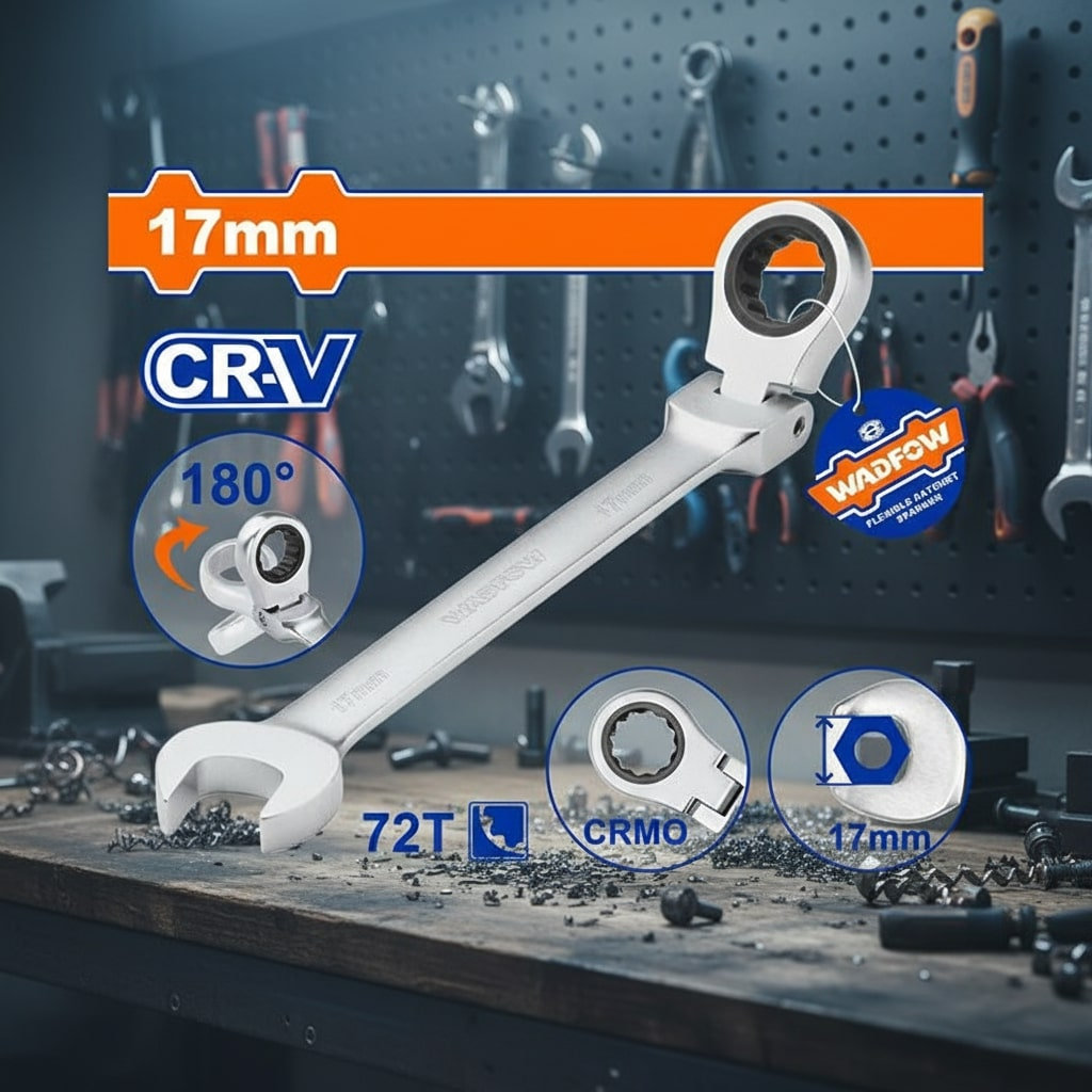 WSA6117 VILASTI KLJUČ SA RAČNOM I KRCKALICOM 17 mm WADFOW
Dobijaj najnovije ponude na email