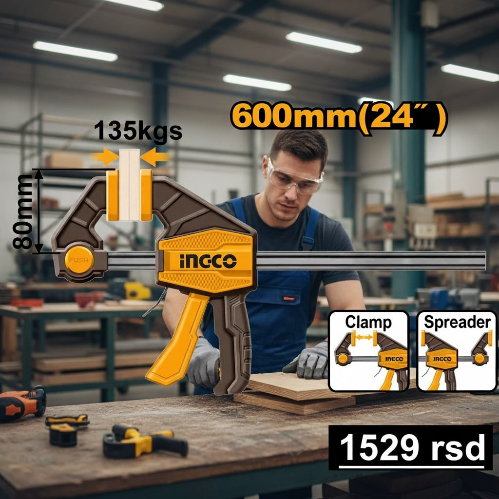 Ingco Ručna brza stega HQBC24802
Dobijaj najnovije ponude na email
