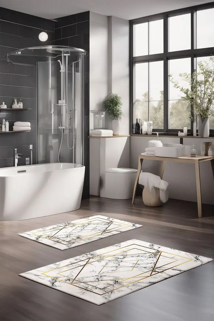 L'essentiel Maison Set prostirki za kupatilo CT-5100, 2 Komada, Šarena