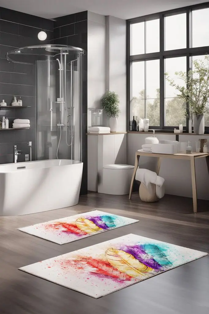L'essentiel Maison Set prostirki za kupatilo CT-5168, 2 Komada, Šarena