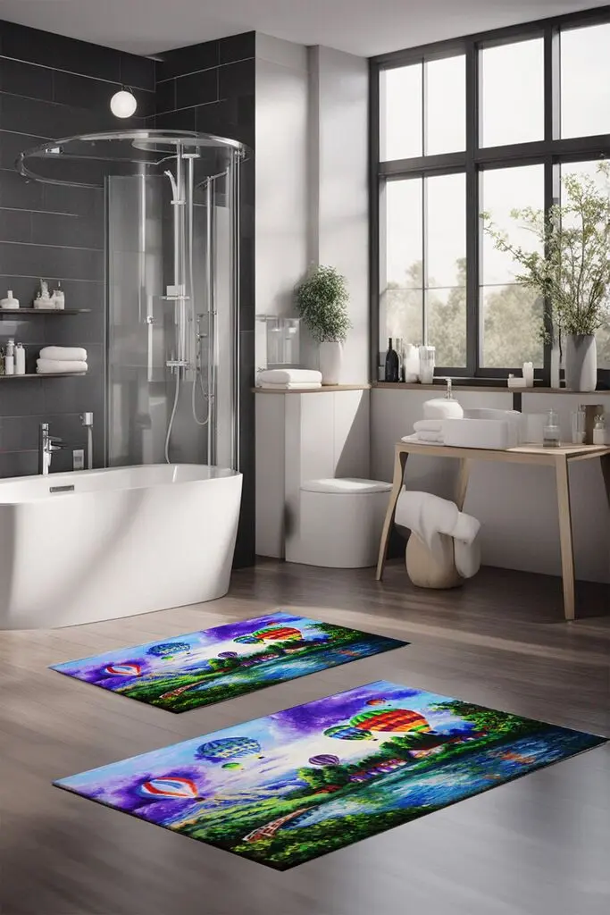 L'essentiel Maison Set prostirki za kupatilo CT-5128, 2 Komada, Šarena