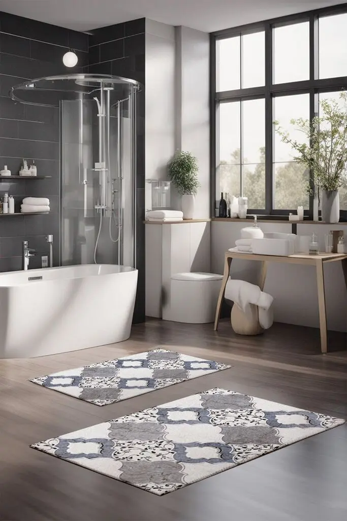 L'essentiel Maison Set prostirki za kupatilo CT-5234, 2 Komada, Siva