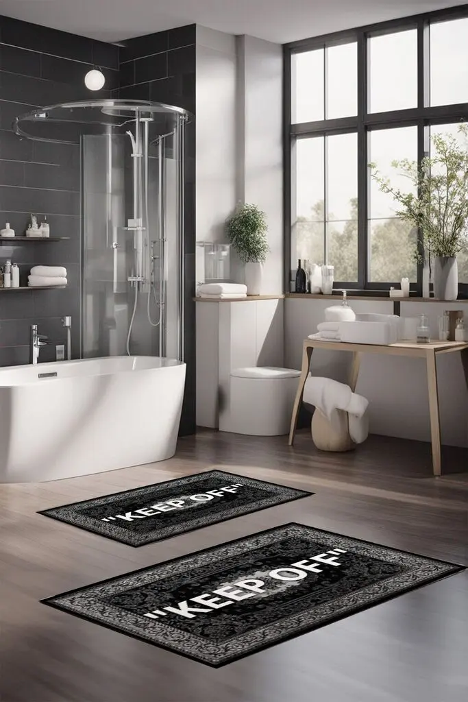L'essentiel Maison Set prostirki za kupatilo CT-5282, 2 Komada, Tamnosiva