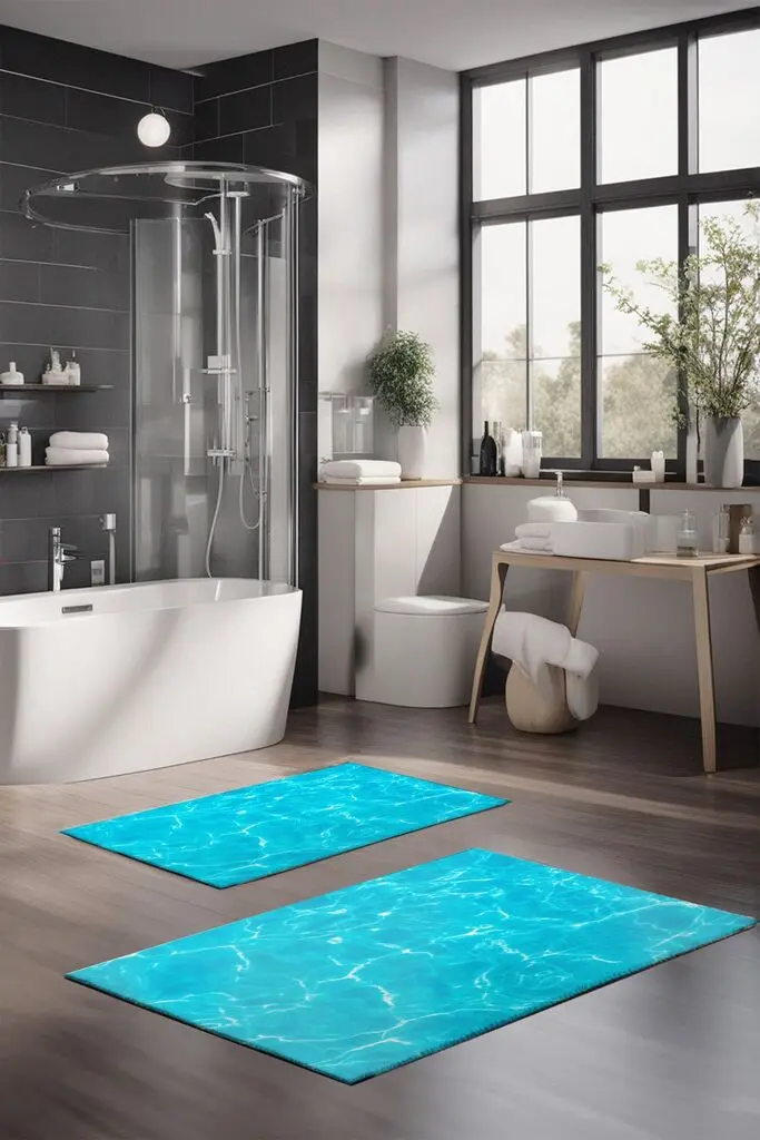 L'essentiel Maison Set prostirki za kupatilo CT-5204, 2 Komada, Tirkizna