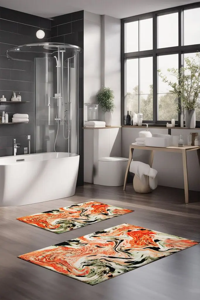 L'essentiel Maison Set prostirki za kupatilo CT-5042, 2 Komada, Šarena
