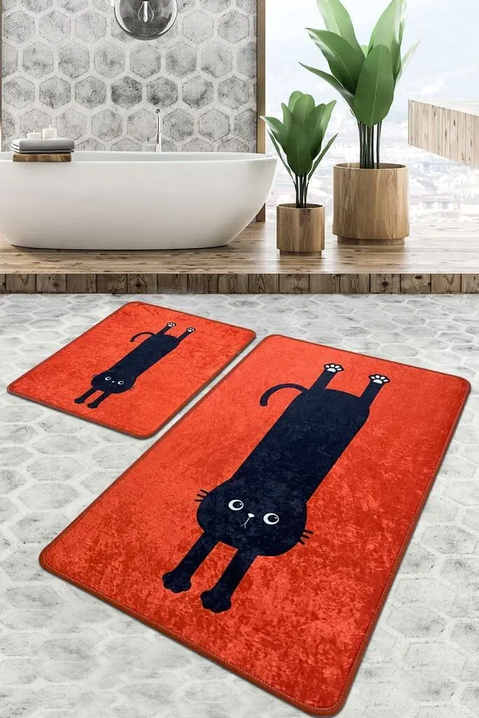 L'essentiel Maison Set prostirki za kupatilo Comfort, 2 Komada, Narandžasta