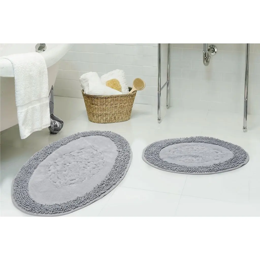 L'essentiel Maison Set prostirki za kupatilo Cottonkt 000418, 2 Komada, Siva