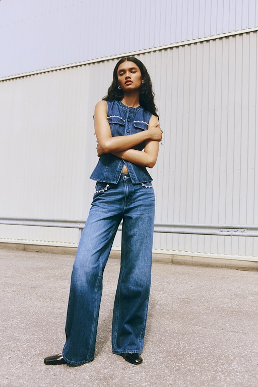 Wide High Jeans