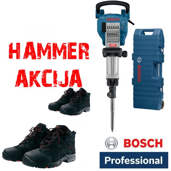 BOSCH® El. pneum. čekić – GSH 16 – 30 + 2x Bosch Chamlang cipele
