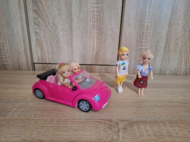 Roze barbi auto kabriolet male barbike devojčica
