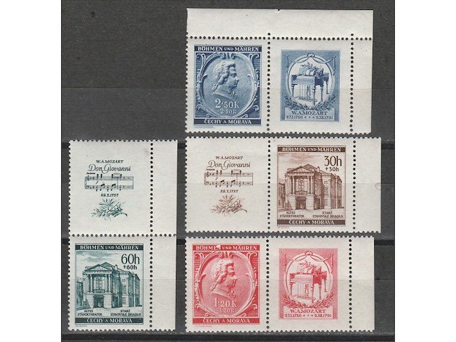 Böhmen und Mähren - 1941 - W.A.Mozart - MNH