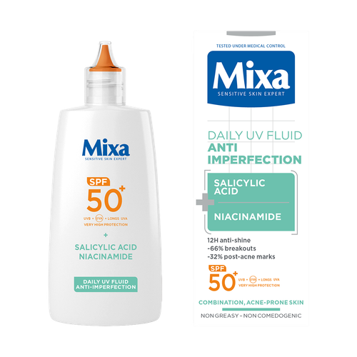 Mixa dnevni UV fluid za kožu sklonu ​nepravilnostima SPF 50+​, 40ml