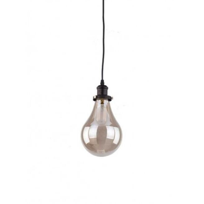 BB LINK VISILICA 1*E27 BLACK/AMBER GLASS RUSTIK 117