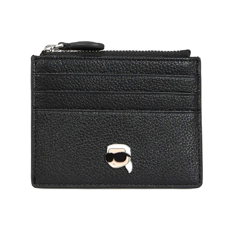 Futrola za kartice Karl Lagerfeld Ikon grainy zip cardholder