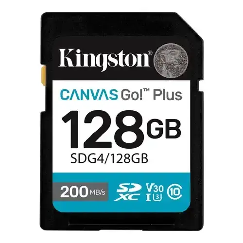 SD CARD 128GB KINGSTON SDG4/128GB CLASS 10 200MBS/160MBS