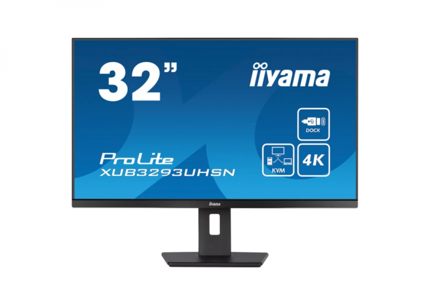 Monitor 31.5" Iiyama XUB3293UHSN-B5 IPS 3840x2160/60Hz/4ms/HDMI/DP/USB/RJ45/zvuč