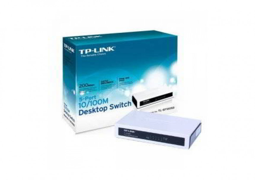 Switch TP-LINK TL-SF1005D 5x RJ45/10/100Mbps/plasticno kuciste