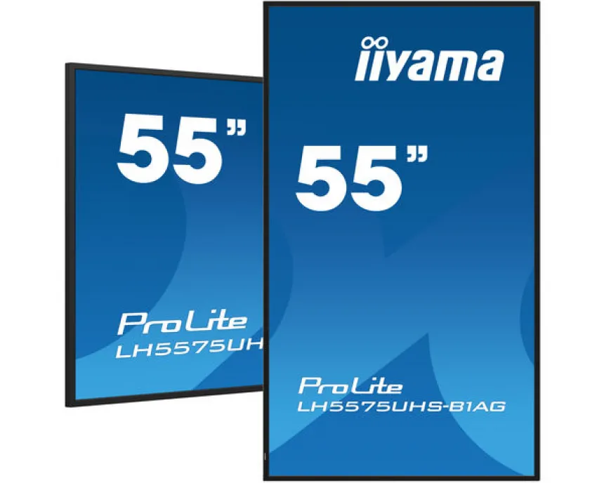 Iiyama 55" 4K UHD Professional Digital Signage 24/7 display featuring Android OS, FailOver andIntel® SDM slot