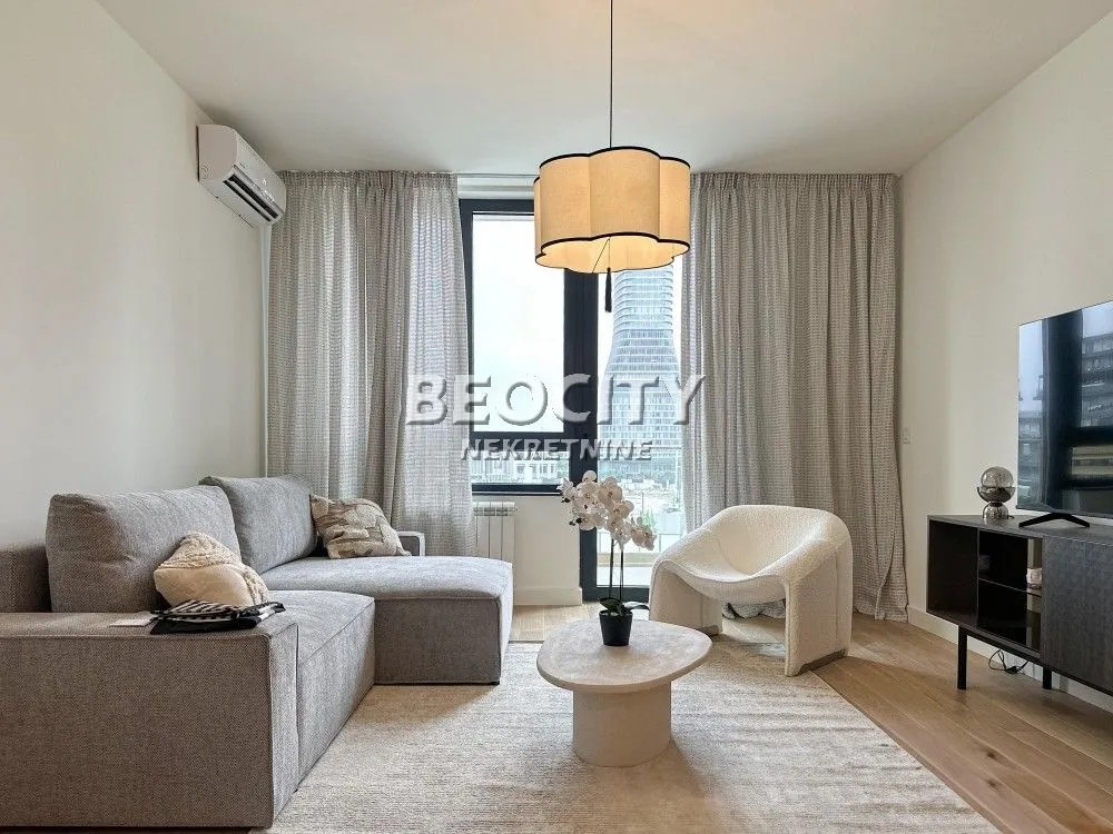 Izdavanje, dvosoban stan, 58m2, Beograd Na Vodi, Beograd