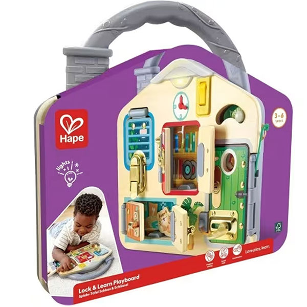 Kućica sa bravama drvena Hape Toys 22003459