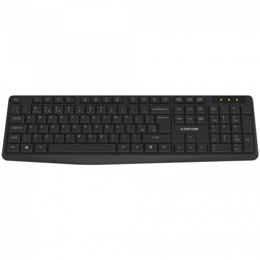 CANYON Keyboard KB-W01 EN/AD Wireless Black