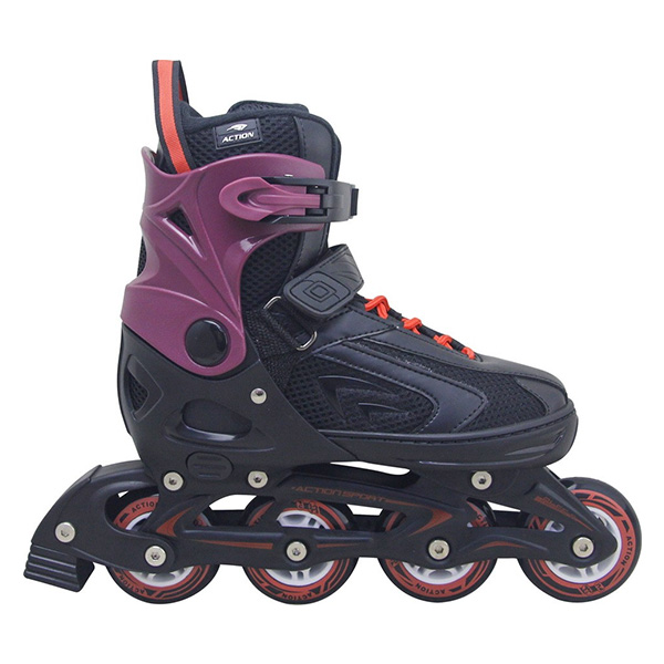 Roleri PW126B-10 crno crveni Alu L 40-43 Pu točkići Action 3090236