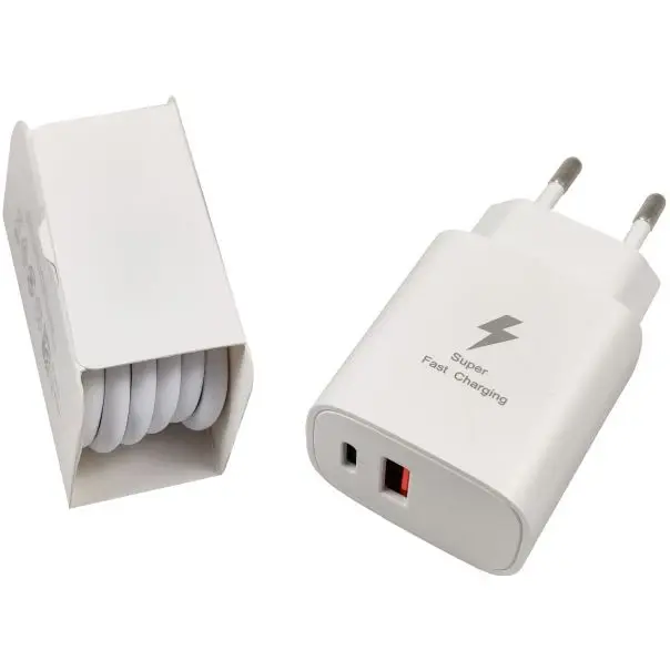 NPA-AC44 ** Gembird QC3.0 brzi punjac USB-A+ USB-C, + kabl USB-C, 25W DC 5V/3A ili 9V/2,77A (679)