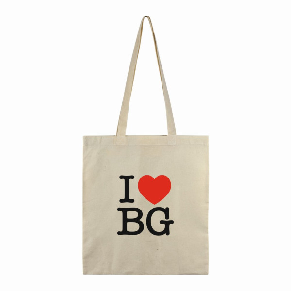 Suvenir TORBA, pamuk, Naturella 130, I love BG